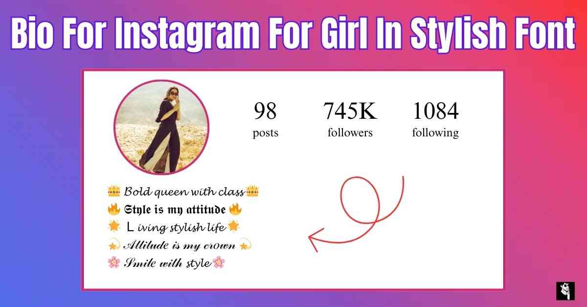 Insta Bio for Girl Stylish Font – Cute, Trendy & Aesthetic Ideas ...